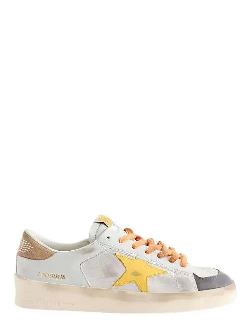 Golden Goose Stardan Leather Trainers - Beige Comb