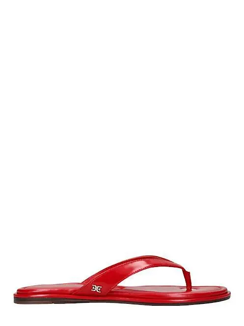 Sam Edelman Remi Faux-leather Flat Sandals - Red