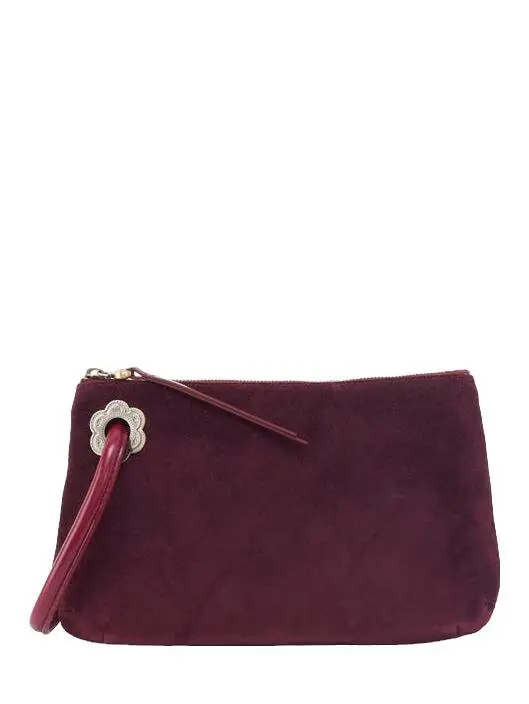 Hobo Large Leather Wristlet - Prairie Garnet