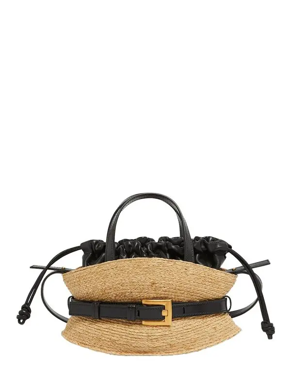 Balmain Shuffle Mini Top-handle Bag - Gwn Naturel  Noir
