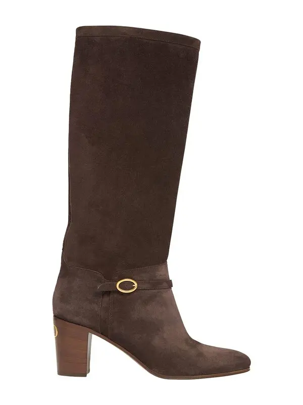 Valentino Garavani Pattie Suede Knee Boots - Brown