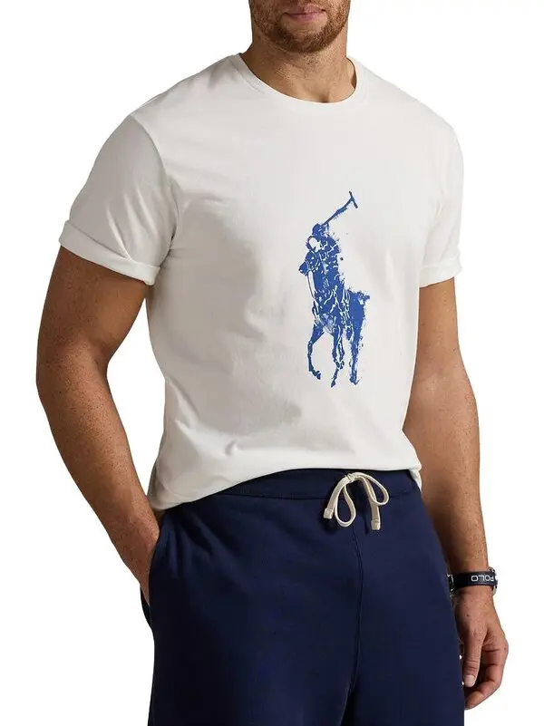 Polo Ralph Lauren Big & Tall Big Pony T-shirt - Nevis White