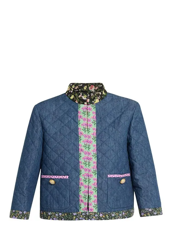 Valentino Garavani Quilted Chambray Jacket - Ck8 Blu Me