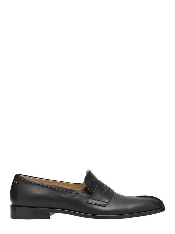 MAISON MARGIELA Numeric Signature Leather Loafers - Black