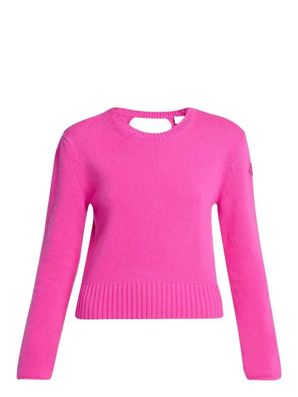 Moncler Wool-cashmere Crewneck Sweater - Pink
