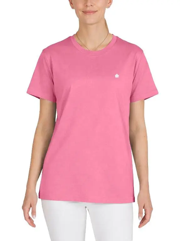 DALIX Lil Flower Lightweight Jersey Tee - Charity Pink
