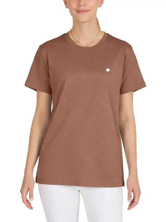 DALIX Lil Flower Lightweight Jersey Tee - Chestnut