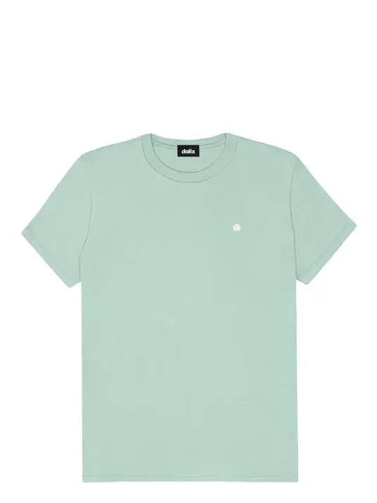 DALIX Lil Flower Lightweight Jersey Tee - Dusty Blue