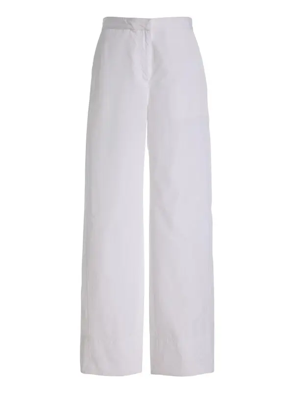 TOTEME Twisted Seam Cotton Trousers - White