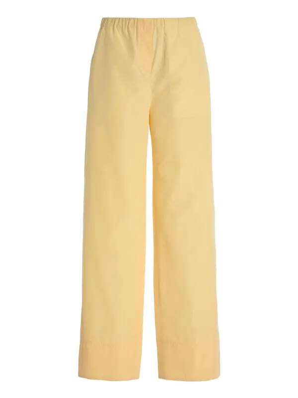 TOTEME Twisted Seam Cotton Trousers - Yellow