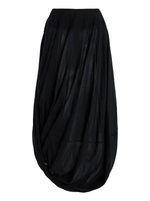 TOTEME Knit Maxi Cocoon Skirt - Black
