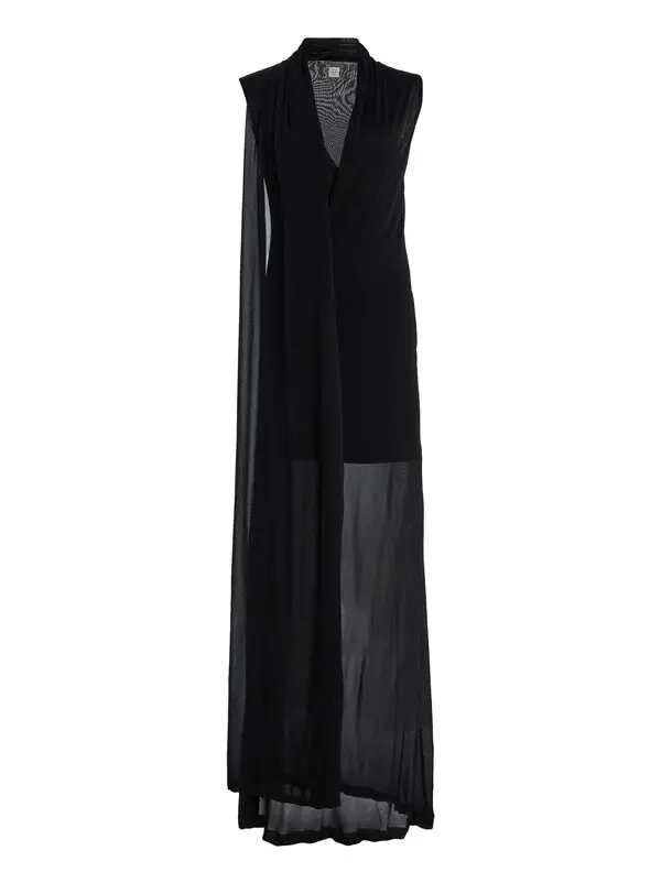 TOTEME Overlapped Scarf Dress - Black