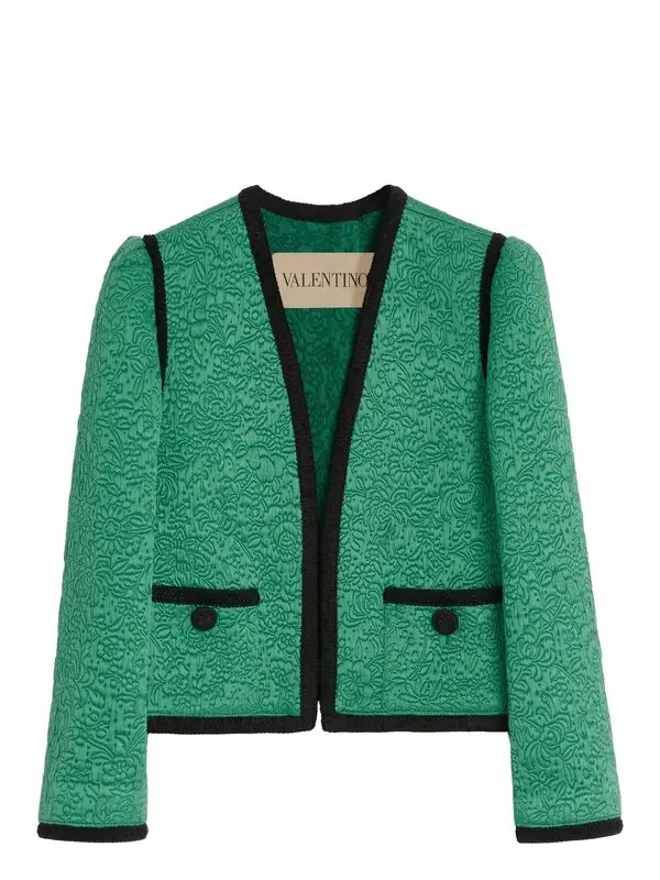 Valentino Garavani Matelassé Virgin Wool-blend Jacket - Green