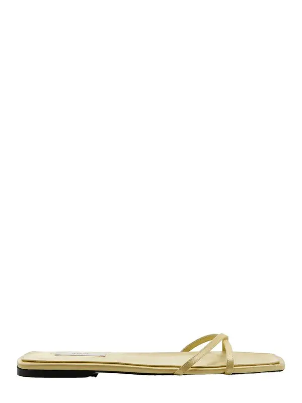 TOTEME Satin Slide Sandals - Yellow