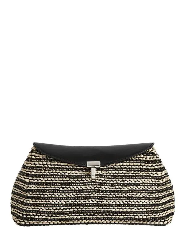 TOTEME Woven Leather Clutch - Stripe