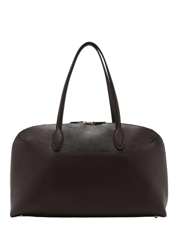 TOTEME Garderob Leather Tote Bag - Brown