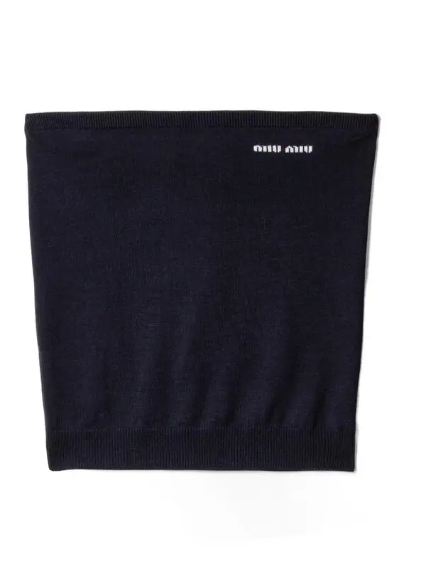 Miu Miu Wool Tube Top - Navy