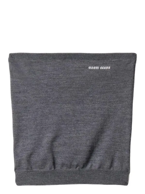 Miu Miu Wool Tube Top - Slate Gray