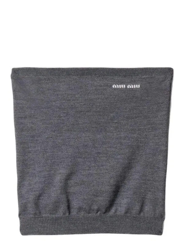Miu Miu Wool Tube Top - Slate Gray