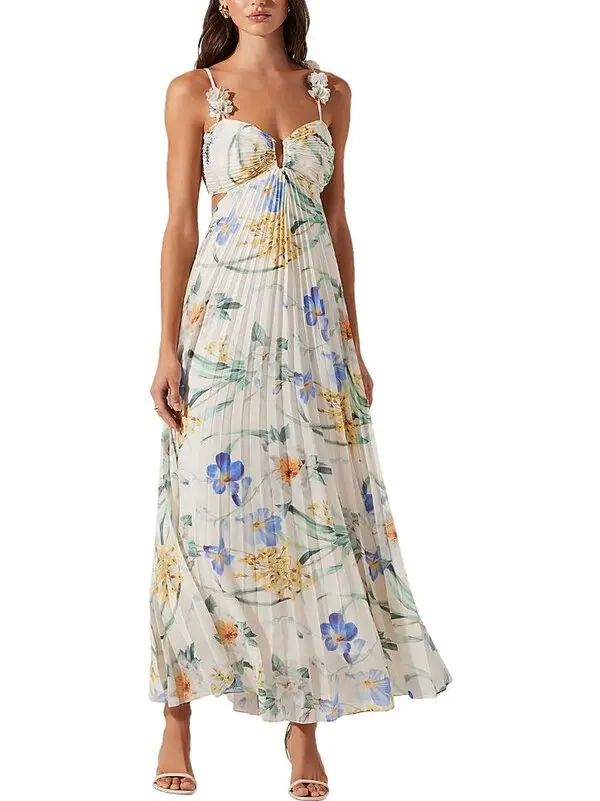 Astr The Label Emese Maxi Dress - Blue Multi