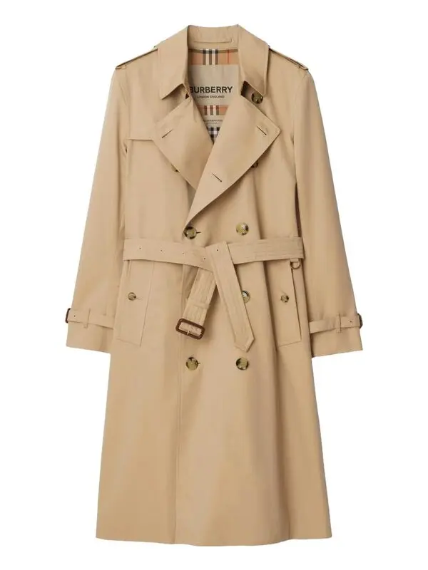 Burberry The Kensington Cotton Trench Coat - Beige