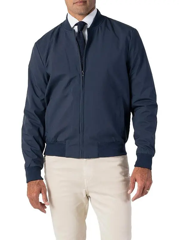 Robert Talbott Jackson Baseball Jacket - Navy