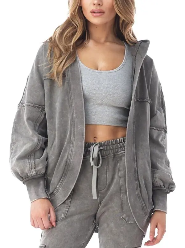 Heaven Open Cardigan - Charcoal
