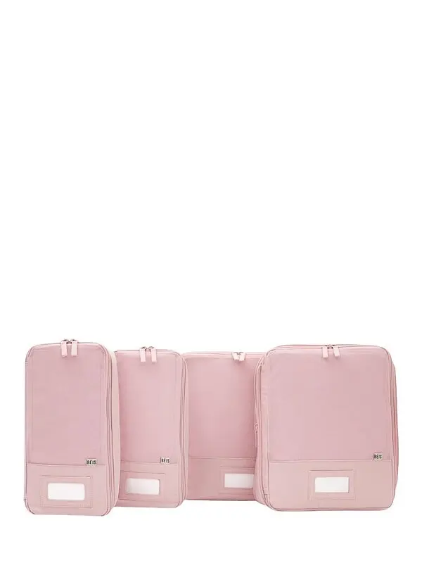BEIS The Compression Packing Cubes, Set Of 4 - Atlas Pink