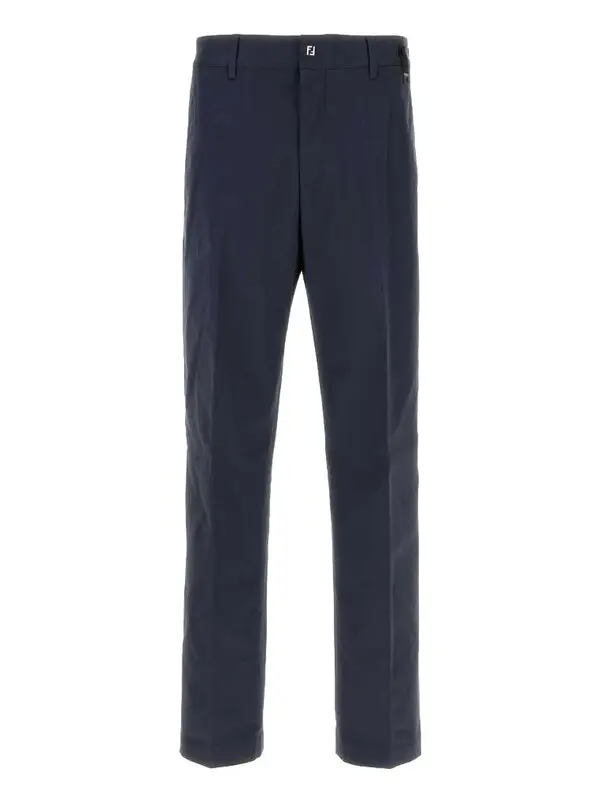Fendi Stretch Cotton Pants - Blue