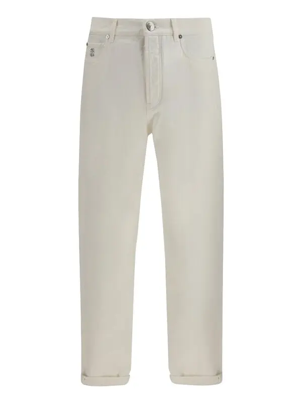 Brunello Cucinelli Five-pocket Jeans - White