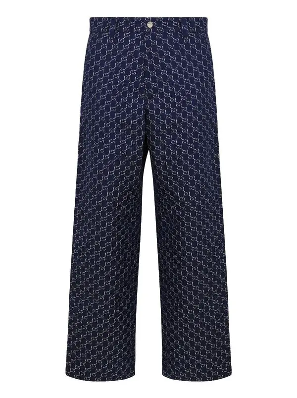 Gucci Cotton Trousers - Blue