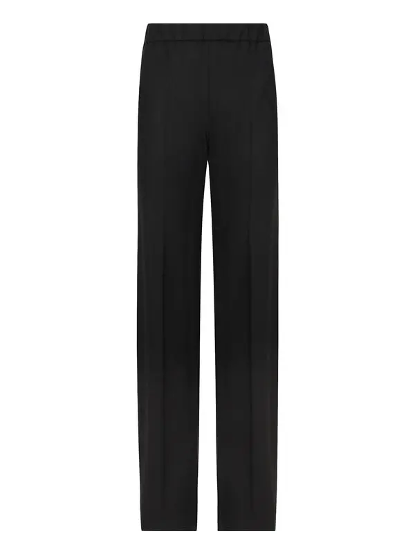 Dolce & Gabbana Flared Stretch Wool Twill Pants - Black