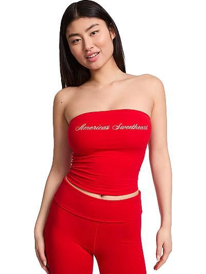 Pink All-day Cotton™ Tube Top - Red
