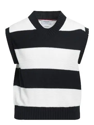 Thom Browne Striped Knitted Sleeveless Sweater - Blue