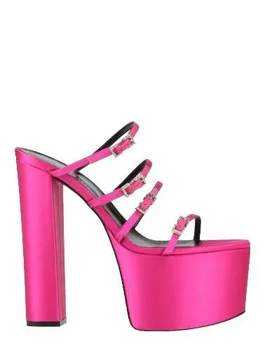 EVANGELIE SMYRNIOTAKI X SERGIO ROSSI Textile Sandals - Magenta