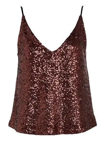 OTTOD'AME Sleeveless Sequin Top - Yellow