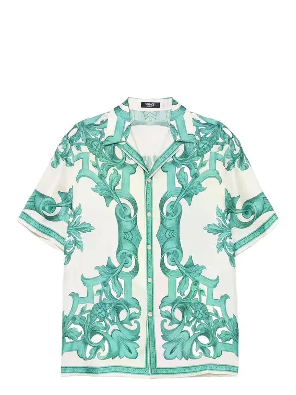 Versace Graphic-printed Shirt - Green