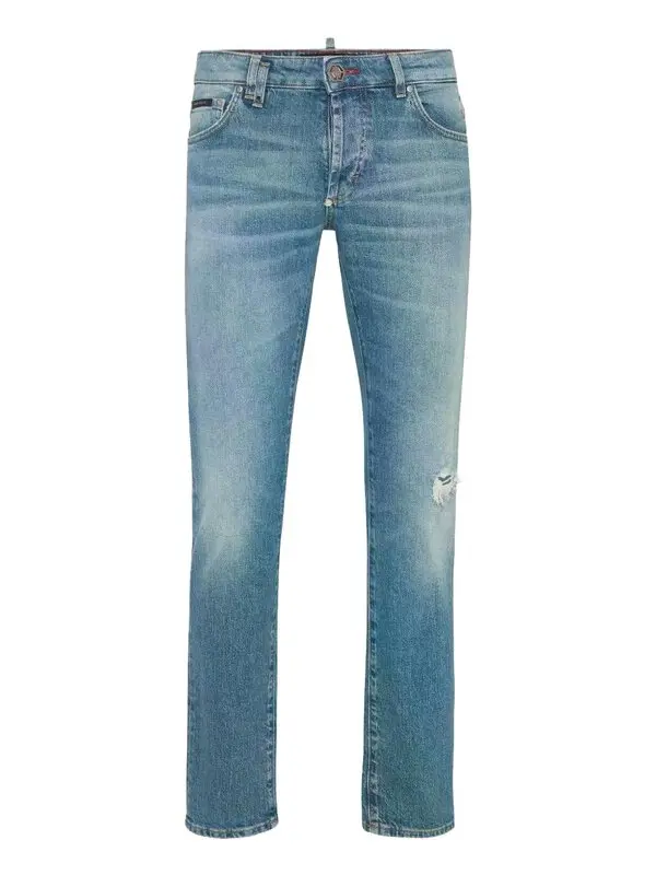 Philipp Plein Logo-patch Jeans - Blue