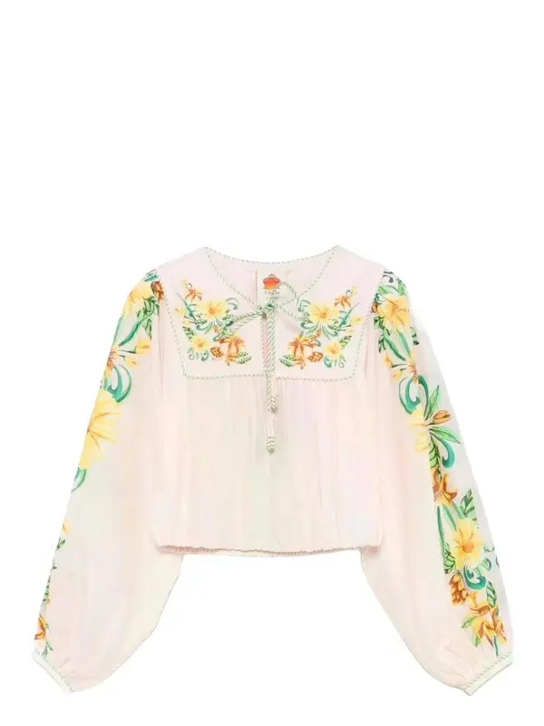 Farm Rio Cotton Blouse - Pink