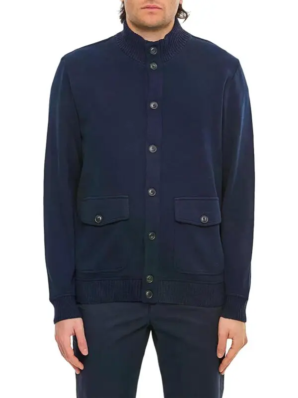 FAY Mock-neck Jacket - Black