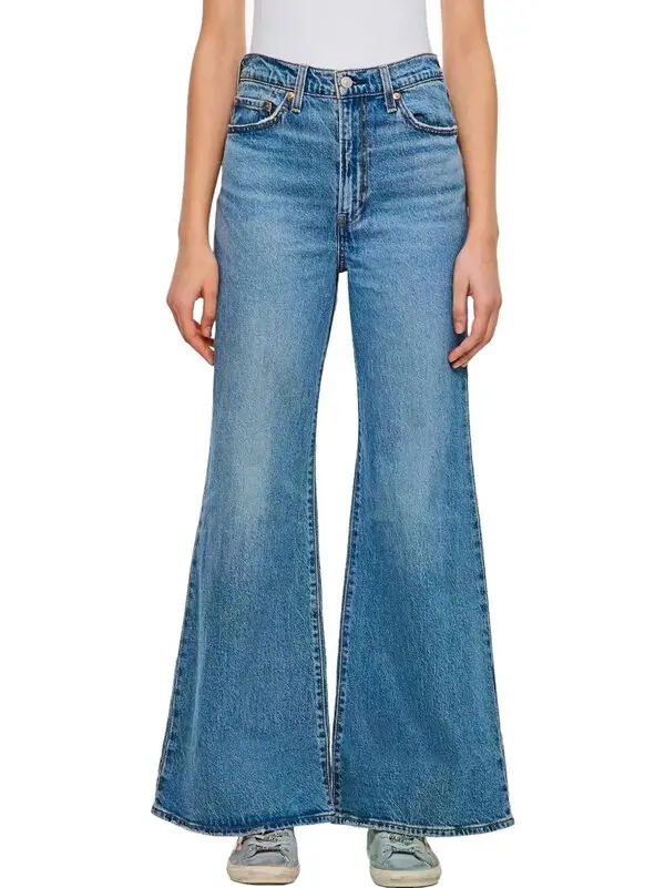 LEVI'S Cotton-blend Wide Leg Jeans - Blue