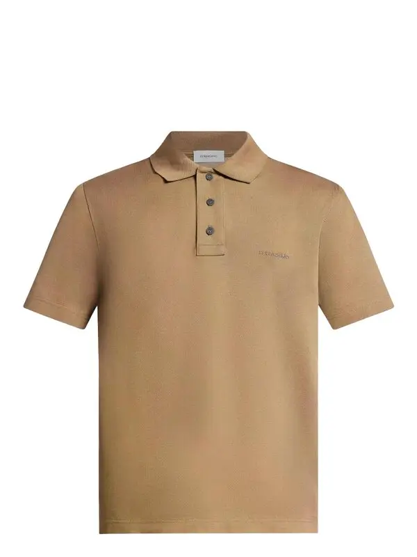 FERRAGAMO Cotton Polo Shirt - Brown
