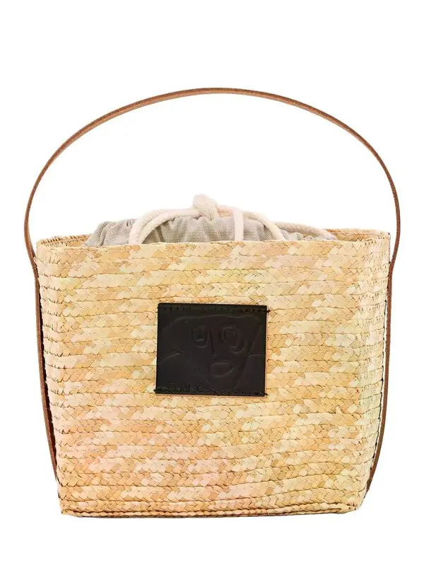 Plan C Woven Raffia Tote Bag - Neutrals