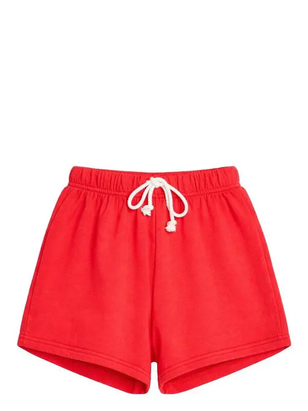 PERFECTWHITETEE French Terry Sweat Shorts - Poppy Red