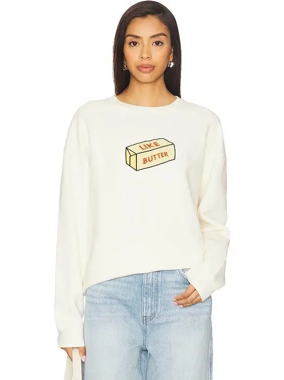 Kule The Oversized Butter Sweatshirt - Cream