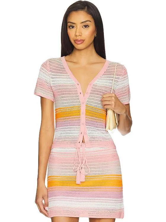 PQ SWIM Ellie Crochet Top - Pink
