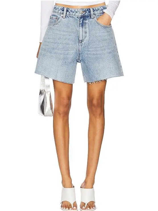 SEROYA Sabrina Boyfriend Denim Short - Blue