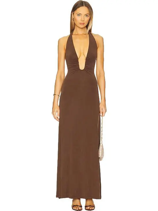Misha Collection Jennifer Maxi Dress - Brown