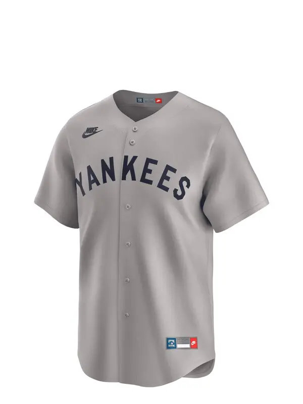 Nike Babe Ruth New York Yankees Cooperstown Dri-fit Adv Mlb Limited Jersey - Grey