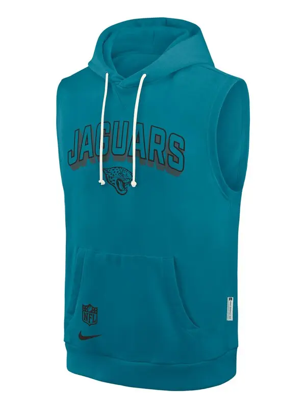 Nike Jacksonville Jaguars Sideline Dri-fit Nfl Sleeveless Pullover Hoodie - Blue